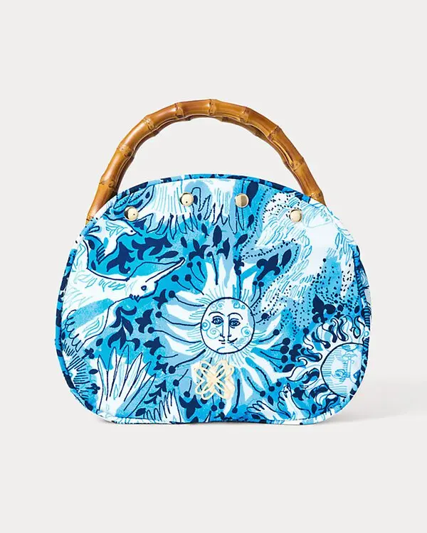 LILLY PULITZER Breakers Bamboo Bermuda Bag Cover - Bellevue Blue Lilly Gulls
