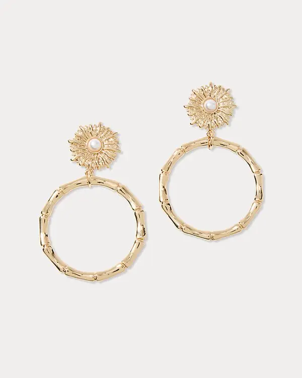 Lilly Pulitzer® Canopy Colony Hoop Earrings - Gold Metallic