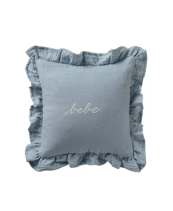 DOMANI HOME Gauze Bebe Ruffle Accent Pillow Sham, Crib - Blue