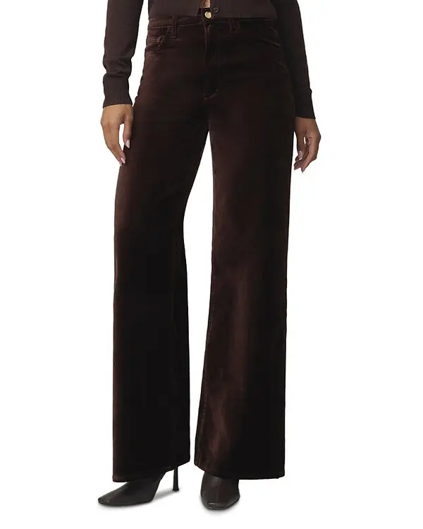 Joe's Jeans The Mia High-rise Wide-leg Velveteen Jeans - Coffee Bean