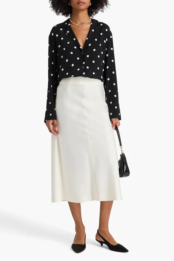 Zimmermann Polkadot Crepe De Chine Shirt
