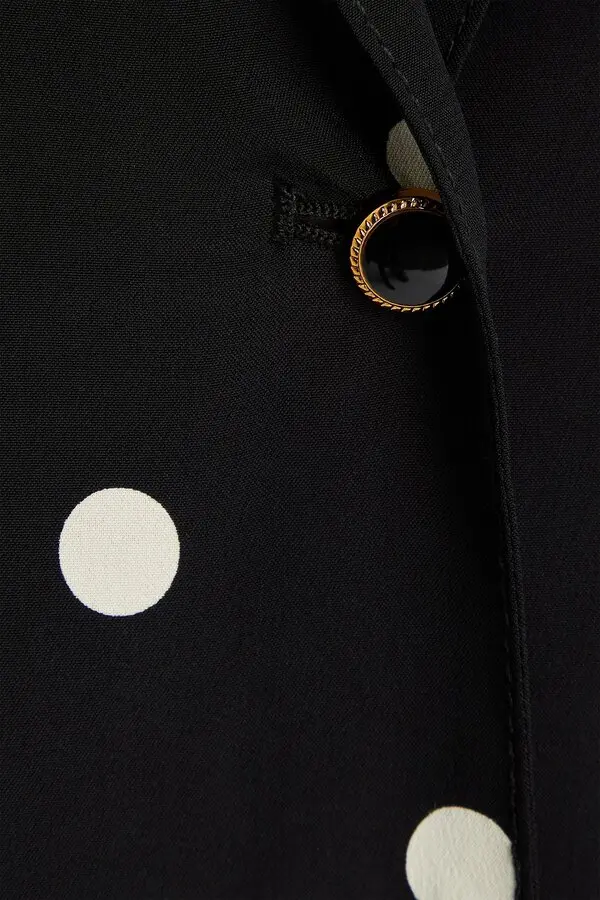 Zimmermann Polkadot Crepe De Chine Shirt
