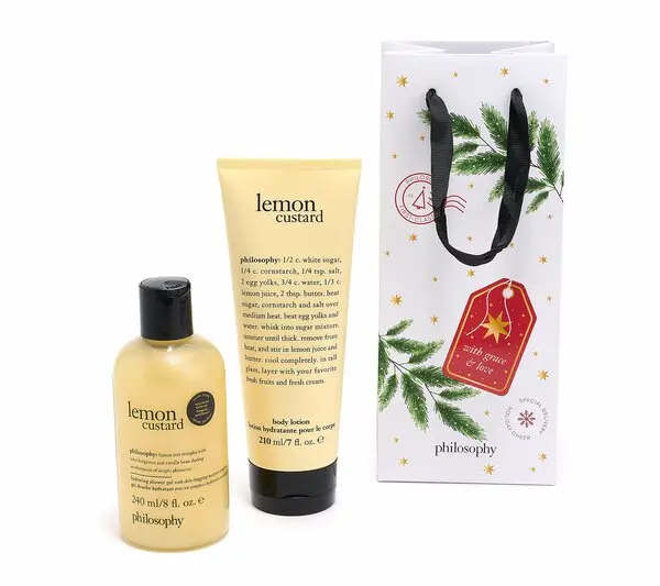 PHILOSOPHY Shower Gel 8oz & Body Lotion 7oz W/ Holiday Bag - One-color