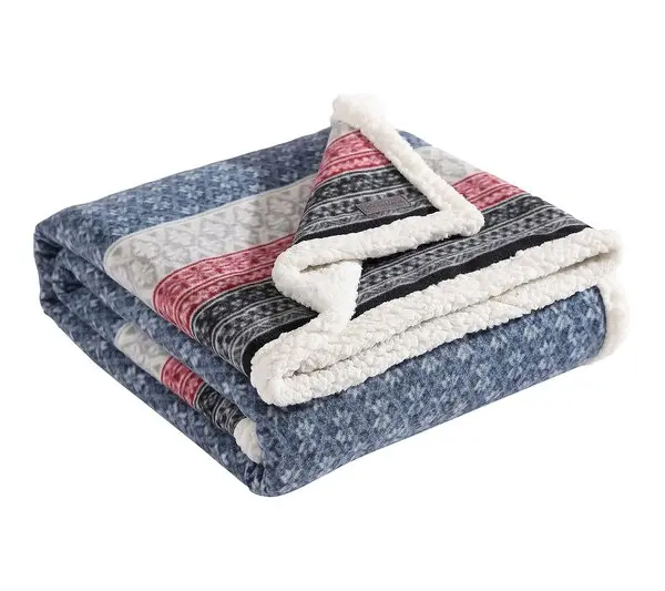 Eddie Bauer Fair Isle Fleece 50'x70' Throw - One-color