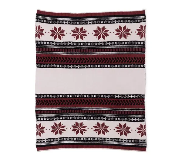 Barefoot Dreams Cozychic Fair Isle Throw 54x72