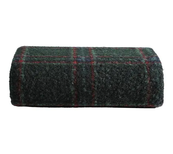 Eddie Bauer Tarrytown Plaid Green Boucle 50'x70 Throw - One-color
