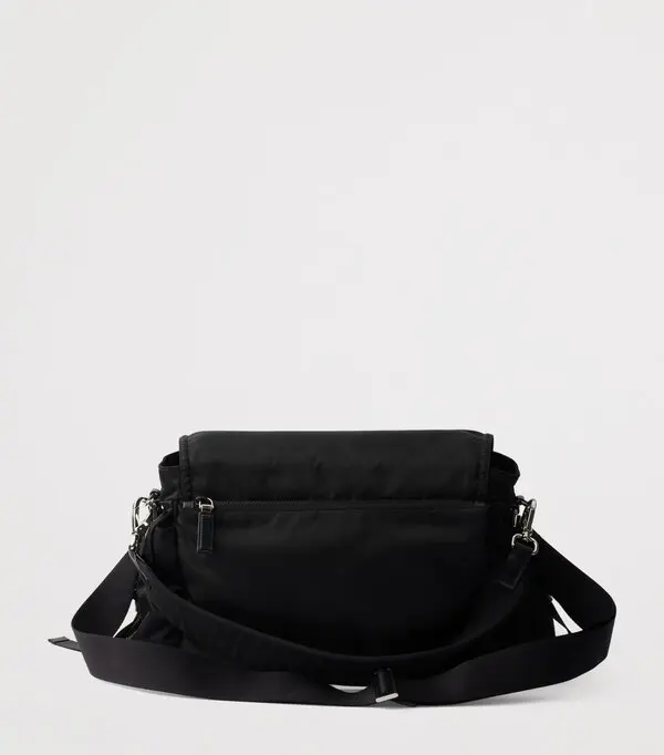 Prada Re-nylon And Leather Messenger Bag - Black