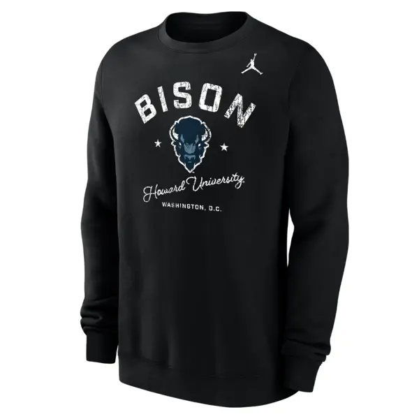 JORDAN College Club Fleece Crew-neck Sweatshirt - Black