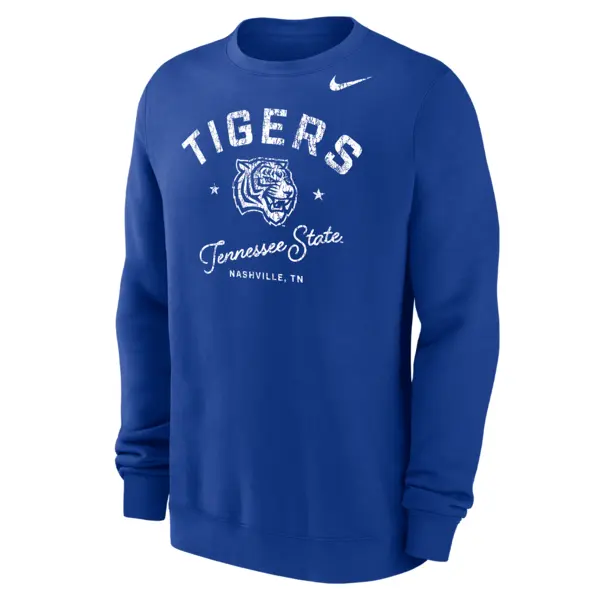 Nike College Club Fleece Crew-neck Sweatshirt - Blue