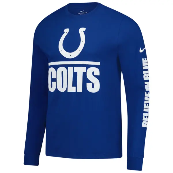 Nike Indianapolis Colts Split Local Nfl Long-sleeve T-shirt - Blue