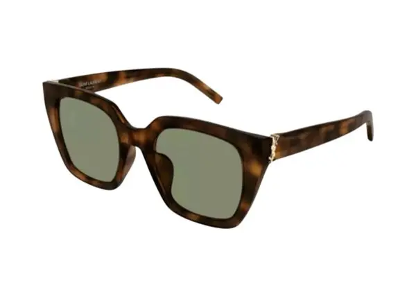 Saint Laurent Square Sunglasses - Havana/green (sl/m143