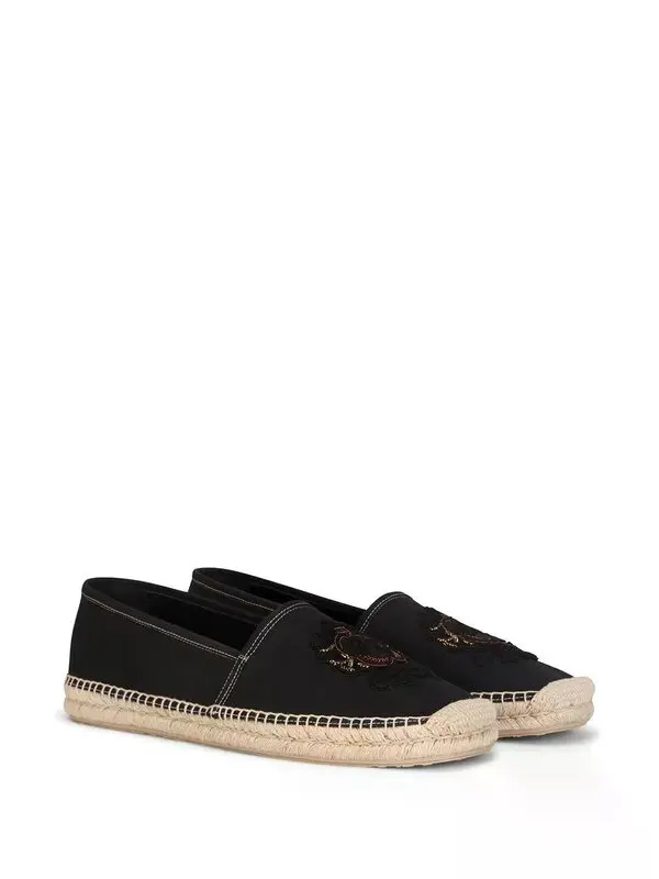 Dolce & Gabbana Embroidered Canvas Espadrilles