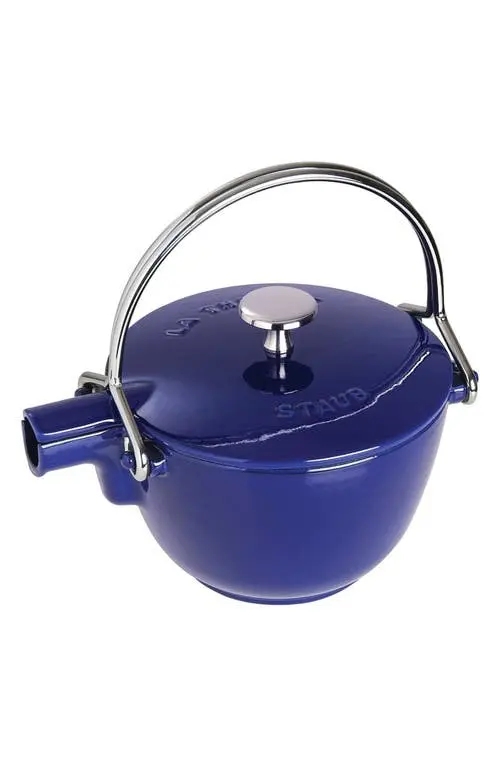 STAUB 1-quart Enameled Cast Iron Tea Kettle - Dark Blue