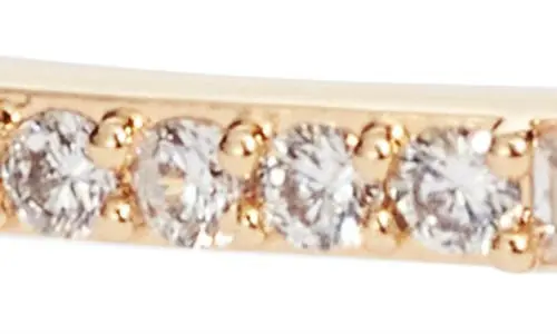 Nordstrom Cubic Zirconia Overlap Cuff Bracelet - Clear- Gold