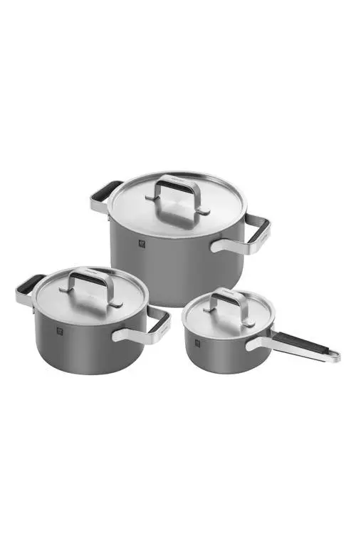 ZWILLING Pure 6-piece Nonstick Stainless Steel Cookware Set - Grey