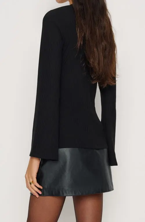 REFORMATION Verne Button Front Knit Top