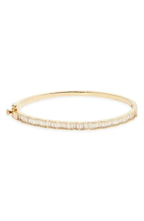 Nordstrom Channel Set Cubic Zirconia Bangle - Clear- Gold