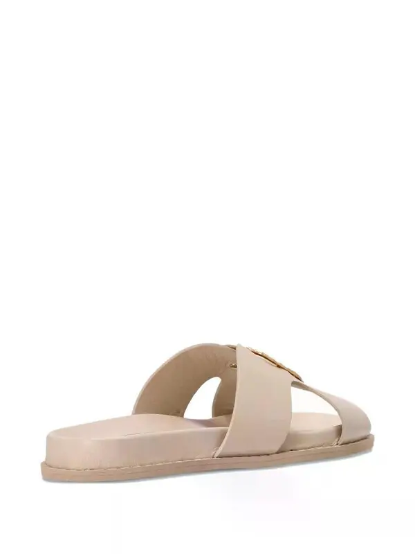 KOTRIS SANDALS Embellished Leather Sandals - Neutrals