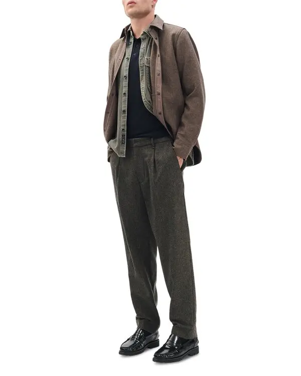Rag & Bone Evan Italian Regular Fit Trousers - Brown Plaid
