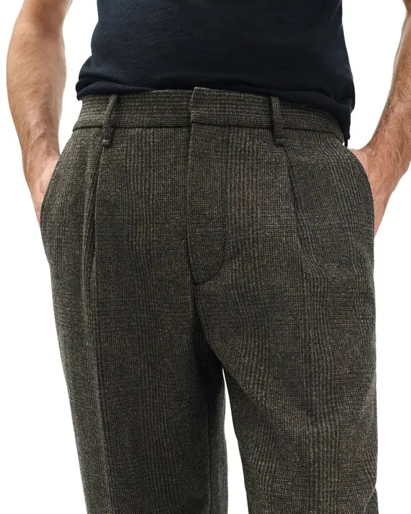Rag & Bone Evan Italian Regular Fit Trousers - Brown Plaid