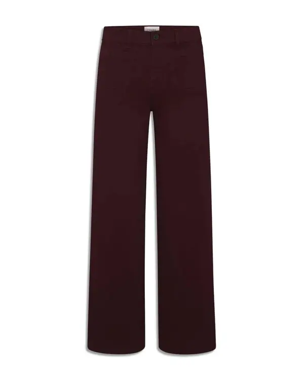 FRAME Le Slim High Rise Palazzo Jeans - Cabernet