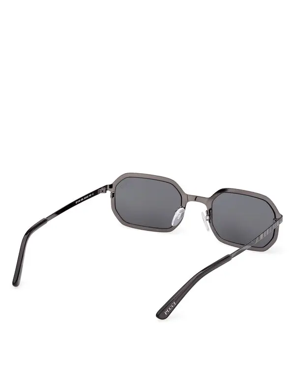 Emilio Pucci 52mm Geometric Sunglasses - Black/smoke