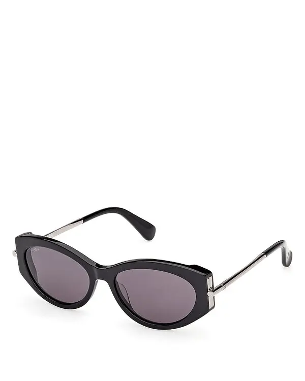 Max Mara Oval Sunglasses 54mm - Black/smoke