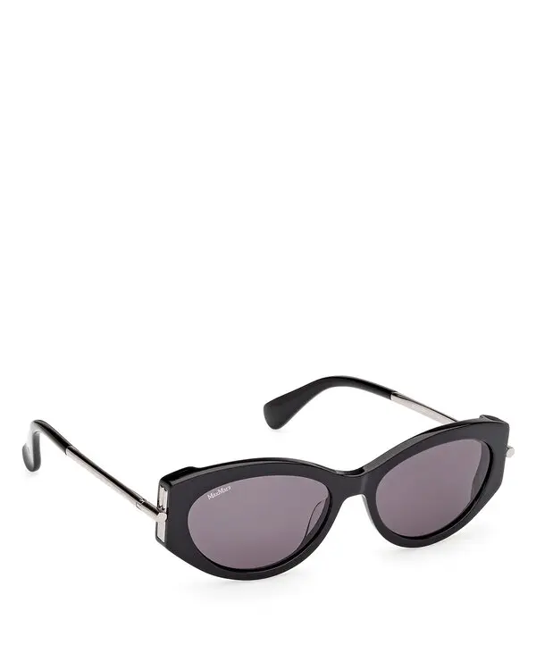 Max Mara Oval Sunglasses 54mm - Black/smoke
