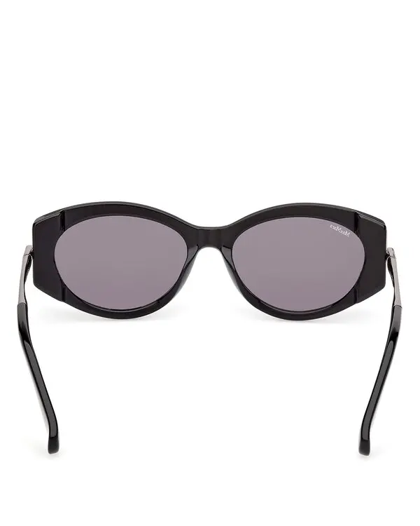 Max Mara Oval Sunglasses 54mm - Black/smoke