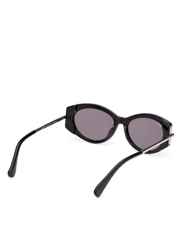 Max Mara Oval Sunglasses 54mm - Black/smoke
