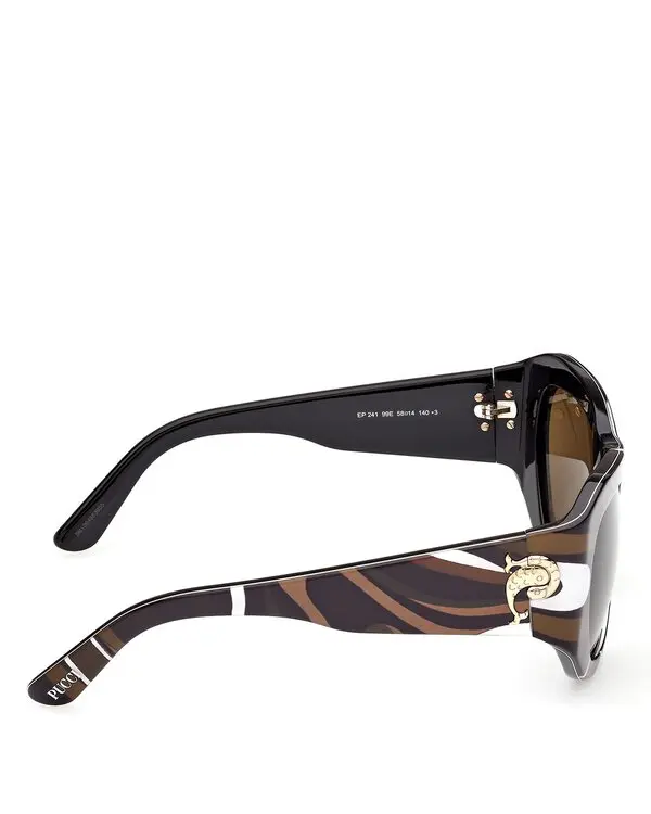 Emilio Pucci Cat Eye Sunglasses, 58mm - Amber