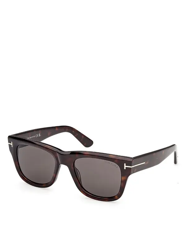 TOM FORD Finn Rectangular Sunglasses 53mm - Havanna/smoke
