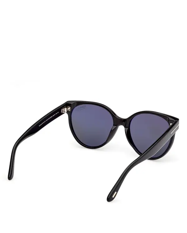 TOM FORD Tallulah Round Sunglasses 56mm - Black/smoke