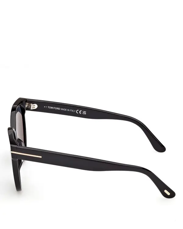 TOM FORD Tallulah Round Sunglasses 56mm - Black/smoke