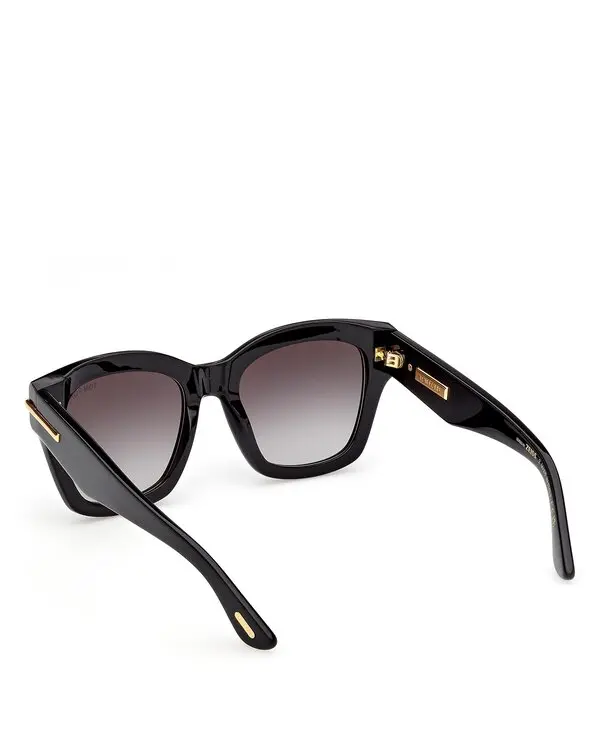 TOM FORD Butterfly Sunglasses, 53mm - Black/smoke