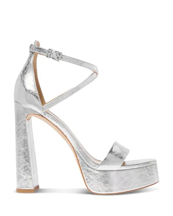 Michael Kors Cami Platform Sandals - Silver