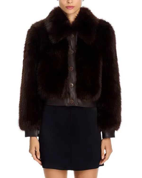 L'Agence Claira Faux Fur Jacket