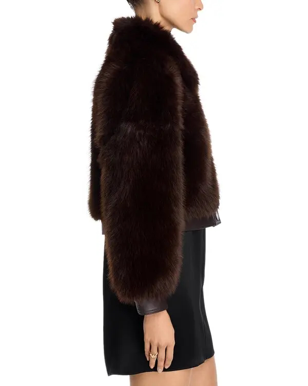 L'Agence Claira Faux Fur Jacket