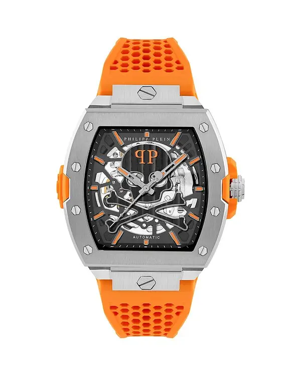 Philipp Plein The $keleton Limited Edition Watch - Silver/orange