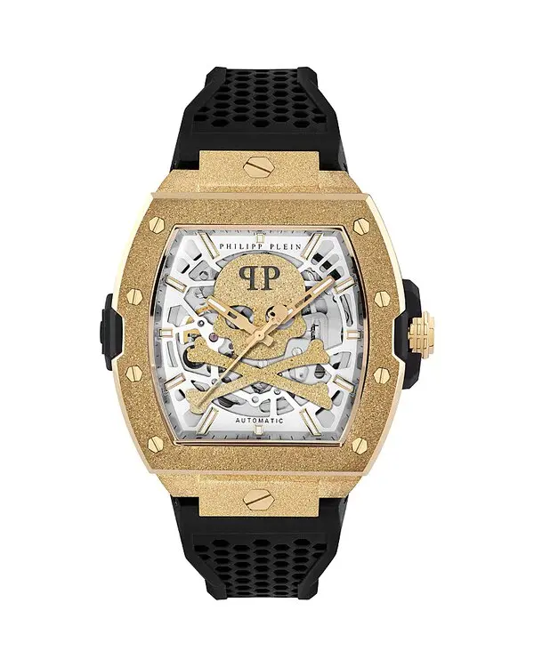 Philipp Plein The $keleton Frosted Watch, 44mm - Gold/black