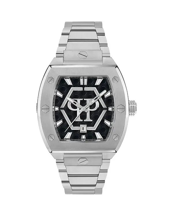Philipp Plein The Hexagon Phantom Bracelet Watch, 44mm - Black/silver