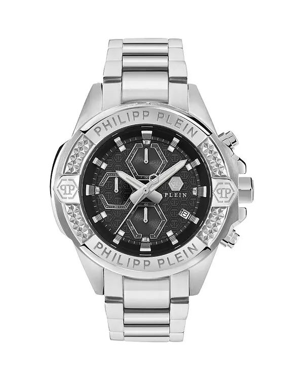 Philipp Plein The $kull Chronograph, 44mm - Black/silver