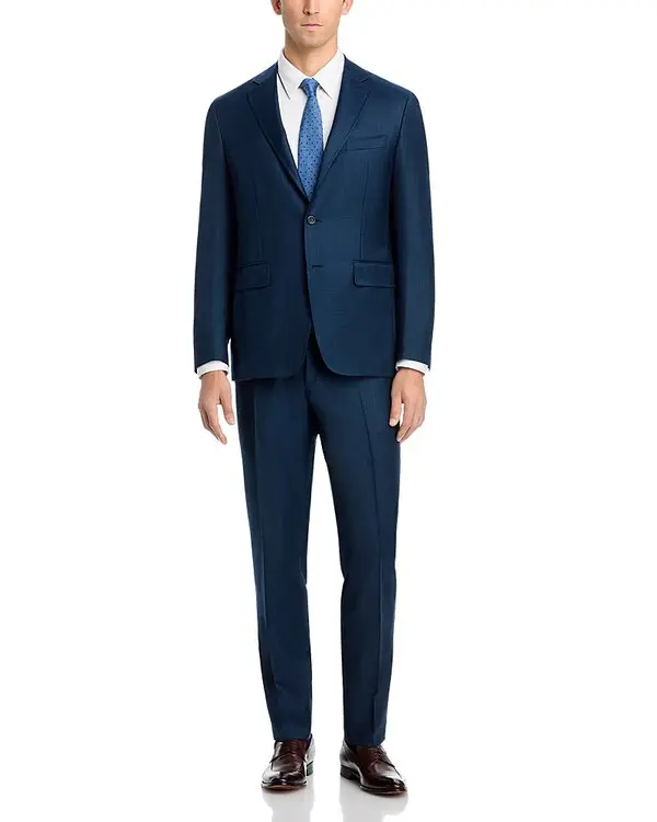 Canali Siena Screenweave Regular Fit Suit - Turquoise
