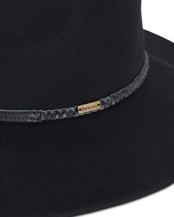 Barbour Tack Wool Fedora Hat - Black