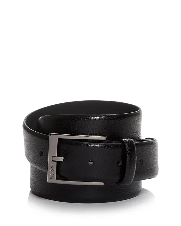 BOSS Elloy Leather Belt - Black