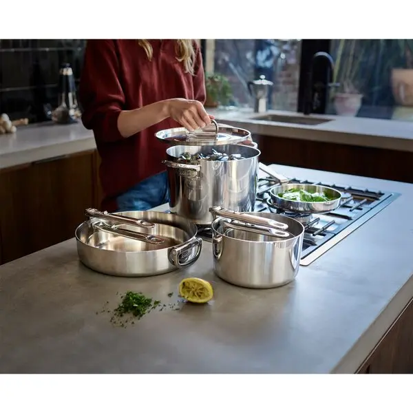 JOSEPH JOSEPH Space Steel 10 Piece Stainless Steel Cookware Set With Folding Handles