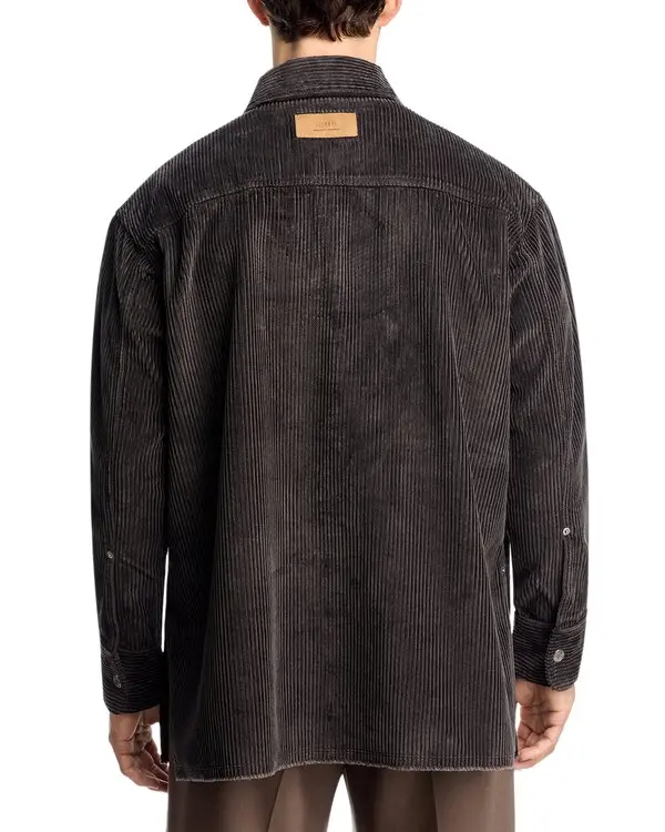 Ami Corduroy Overshirt - Anthracite Gray