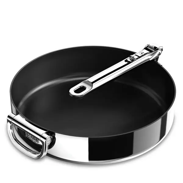 JOSEPH JOSEPH Space Steel 11 Ceramic Nonstick Frying Pan With Folding Handle