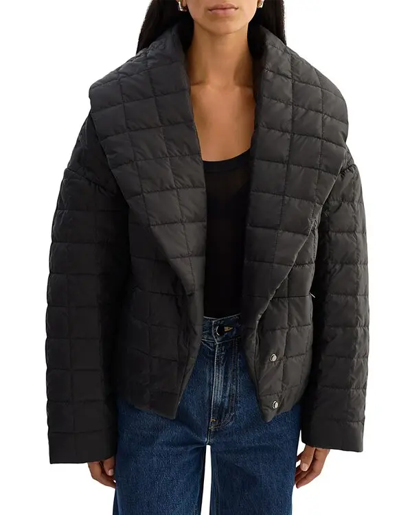 LAMARQUE Shawl Collar Quilted Jacket