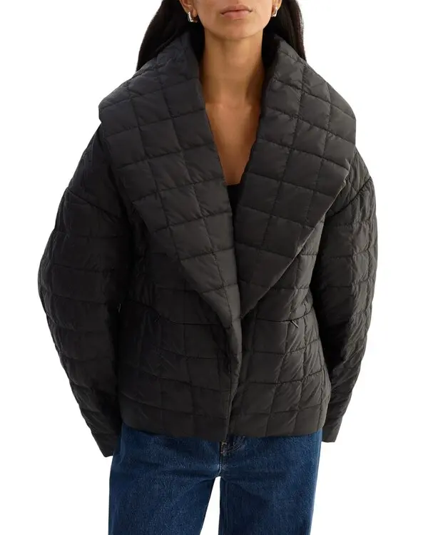 LAMARQUE Shawl Collar Quilted Jacket